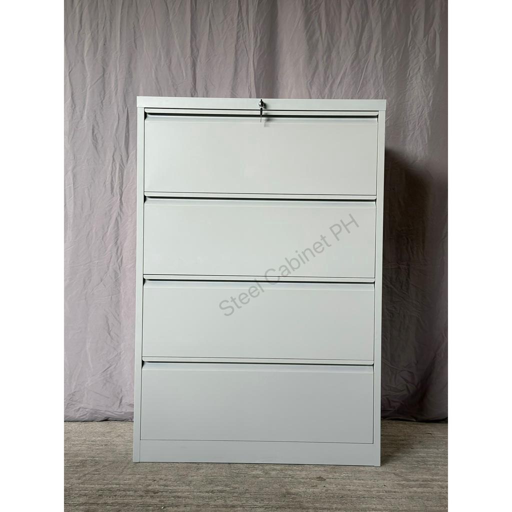 4 drawers lateral steel filling cabinet light gray color(133*90*45cm ...