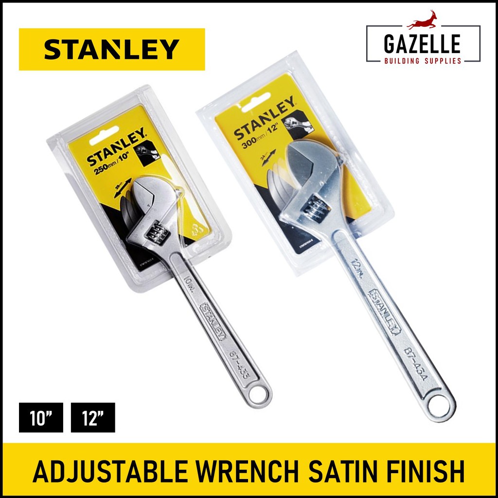 Stanley Adjustable Wrench Satin Finish 10" / 12" - 87-433 / 87434 ...
