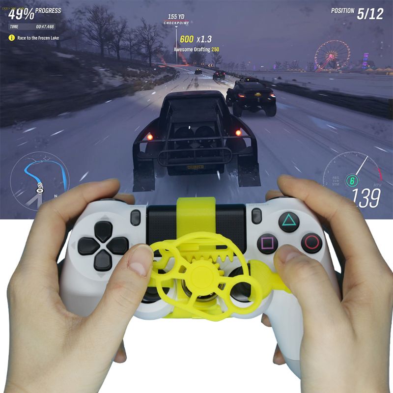 Richh Wireless Gamepad Controller Mini Steering Game Wheel Gamepad ...