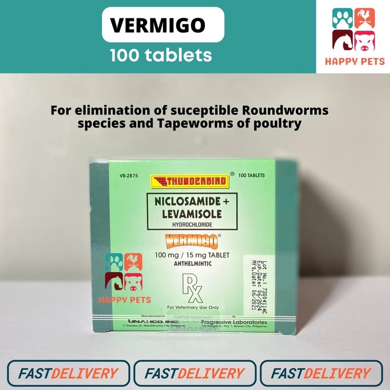 Thunderbird Vermigo 100 tablets (ACTUAL PIC) | Shopee Philippines