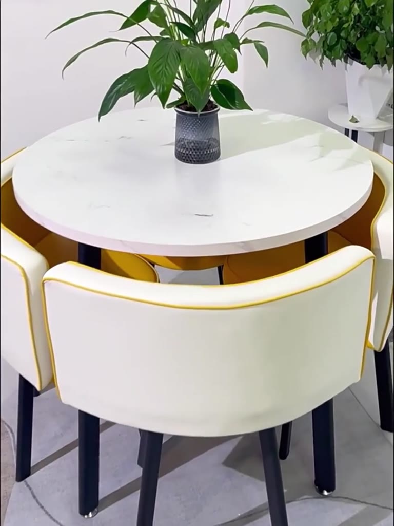 MC Diameter 80CM + four stools office leisure small round table ...