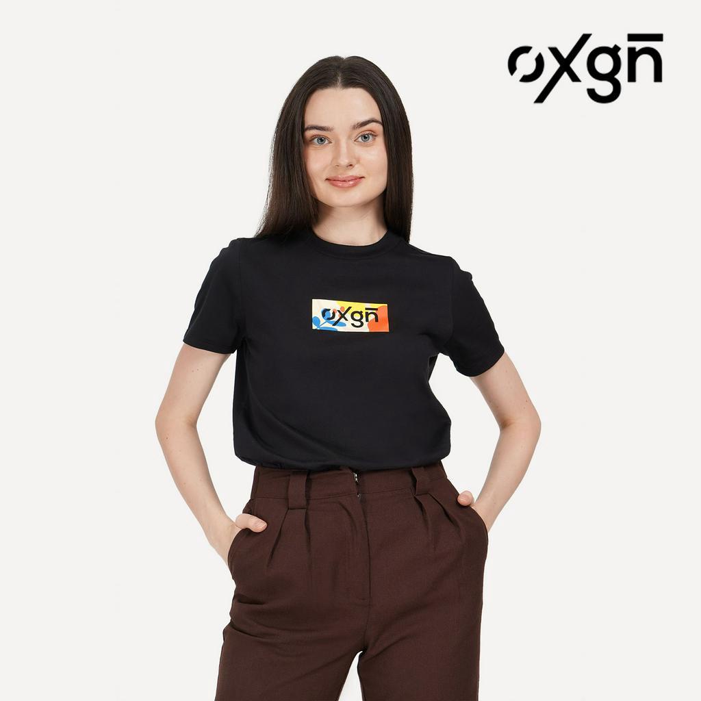 OXGN Logo Abstract Graphic T-Shirt For Women (Black) | Shopee Philippines