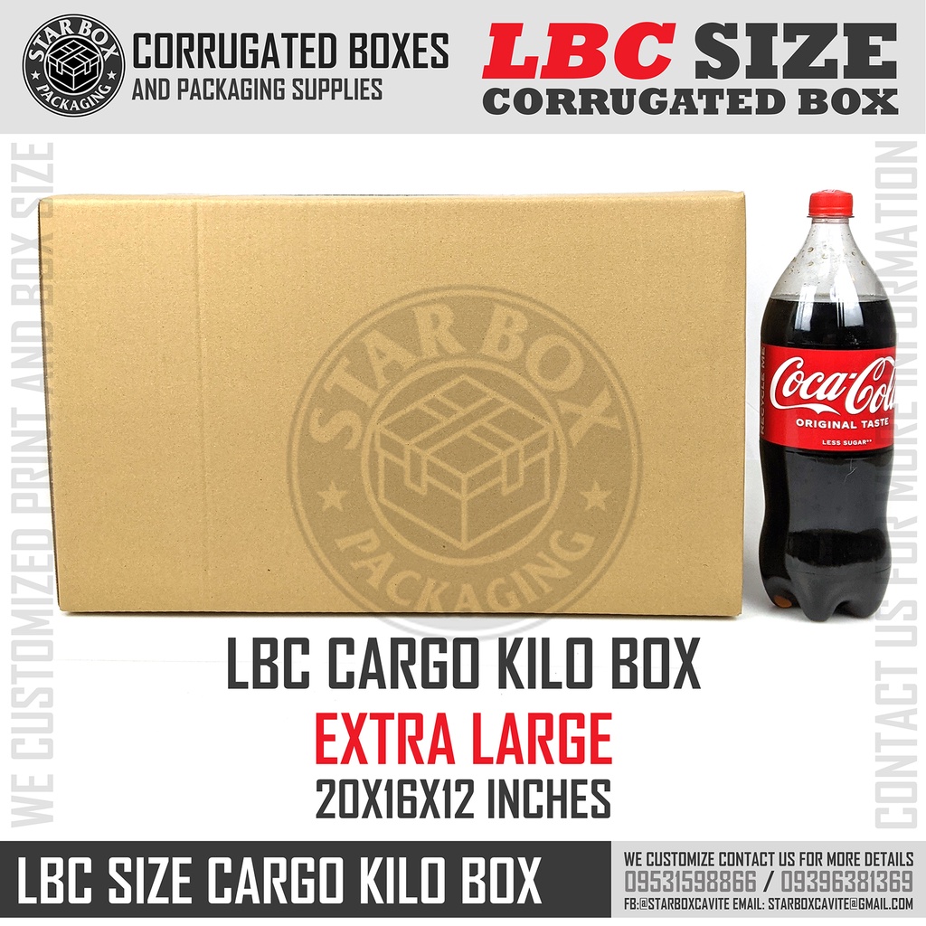 Starbox XLarge LBC Express Sizes Corrugated Cargo Shipping Boxes ...