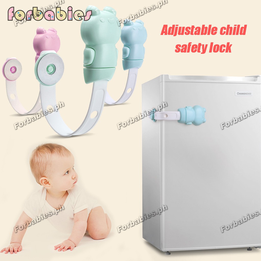 Baby anti-pinch multi-function refrigerator cabinet door lock ...