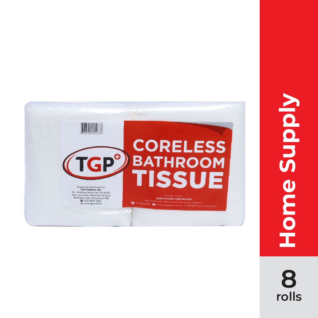 TGP Coreless Bathroom Tissue Twin 2Ply 30G (4 Packs or 8 rolls ...