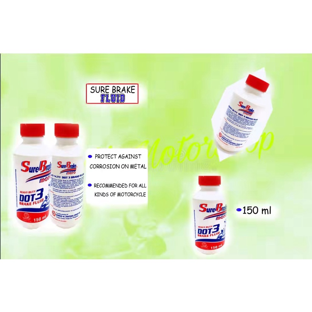 SURE BRAKE MOTO DOT 3 BRAKE FLUID (150ML) | Shopee Philippines