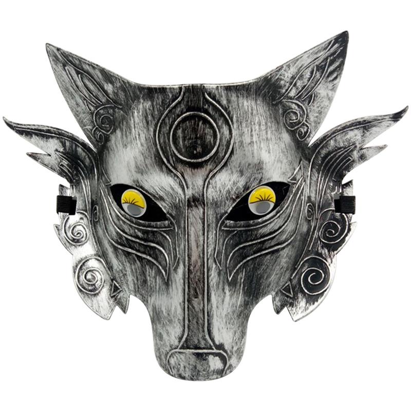 Wolf Head Mask Party Masks Halloween Werewolf Mask Adult Cosplay Bar ...