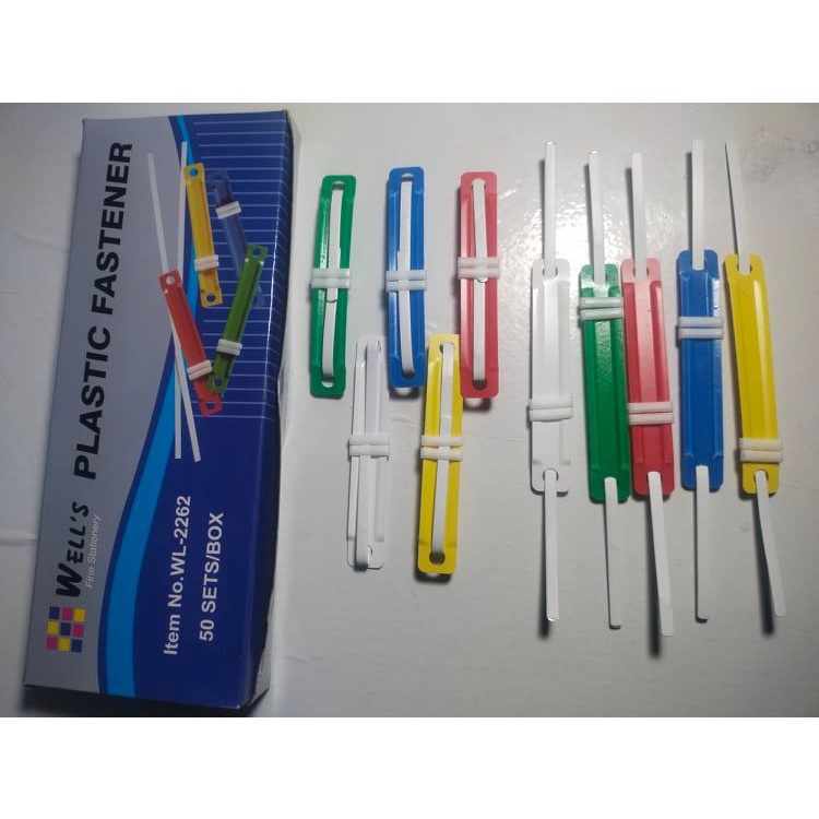 WELL's Plastic Fastener 50 sets/box in random colors | Shopee Philippines