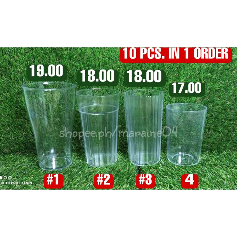 WATER TUMBLER/BASO/ DRINKING GLASS/ACRYLIC COKE, CHOWKING, MCDO, KFC ...