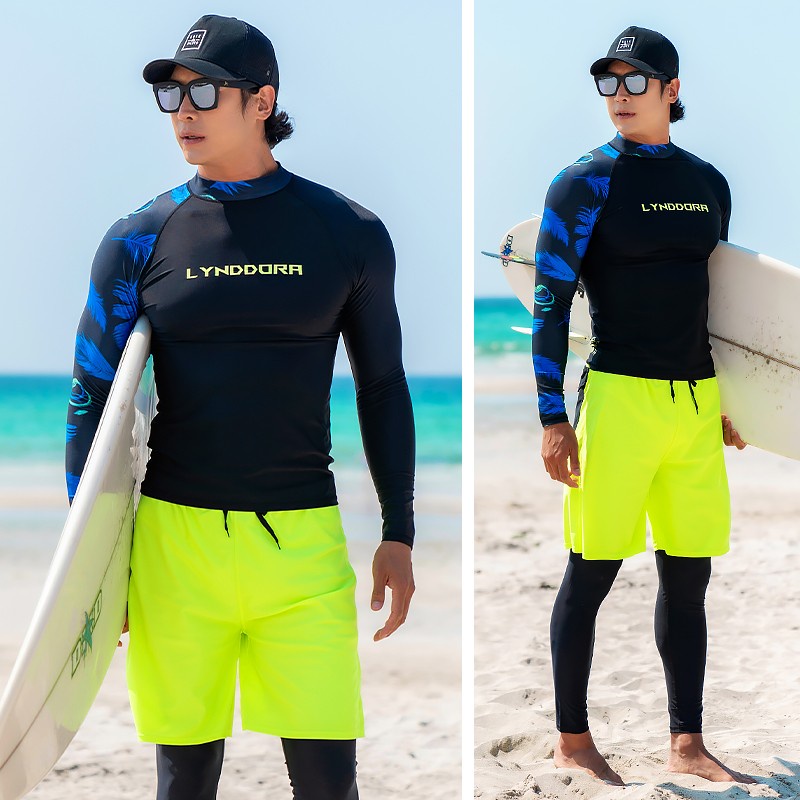 SAILBEE Men's UV Protect Surfing Rash Guard Long Sleeve Swimsuit ...