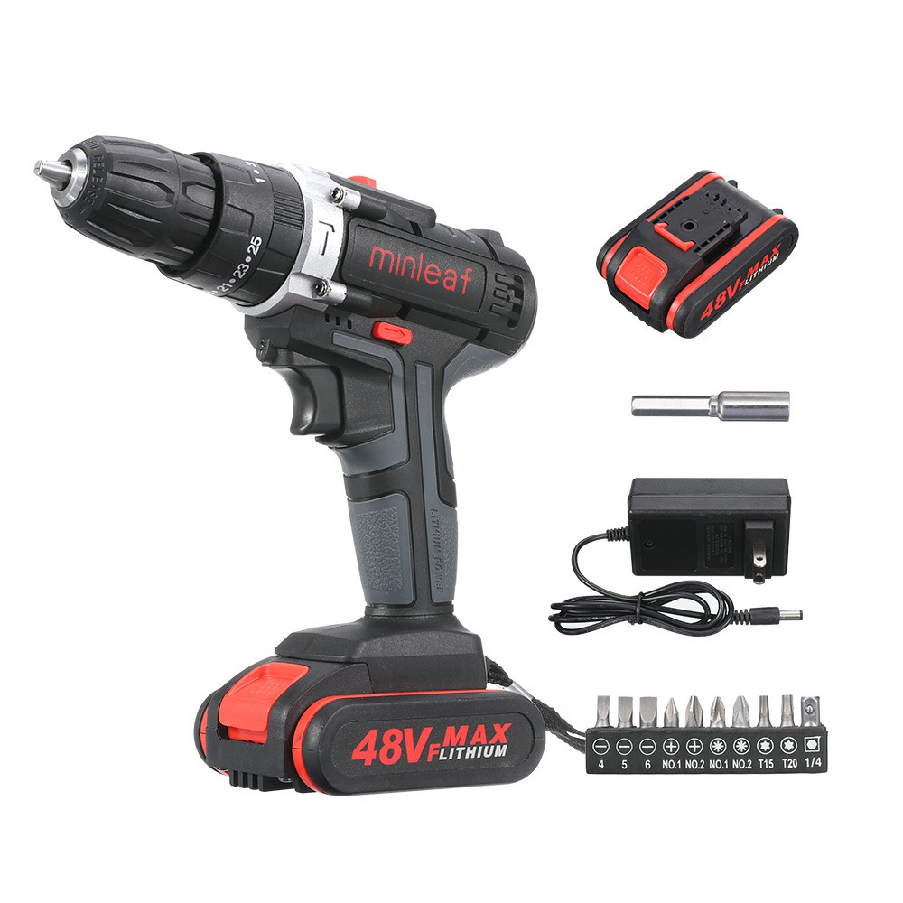 48V Electric Hammer Drill Power Tool Cordless Drill Woodworking Tool ...