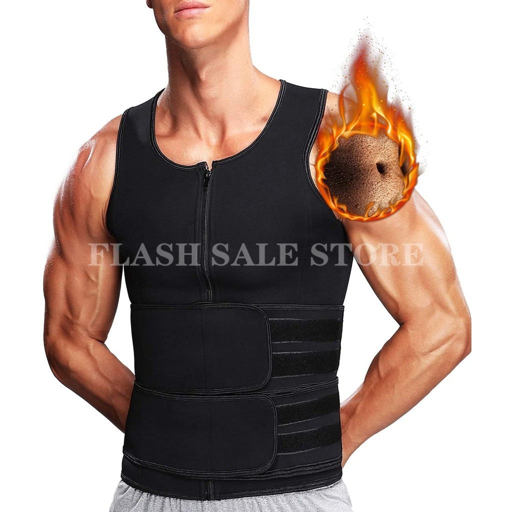 Men's body sculpting vest, vest with double stickers, liposuction ...