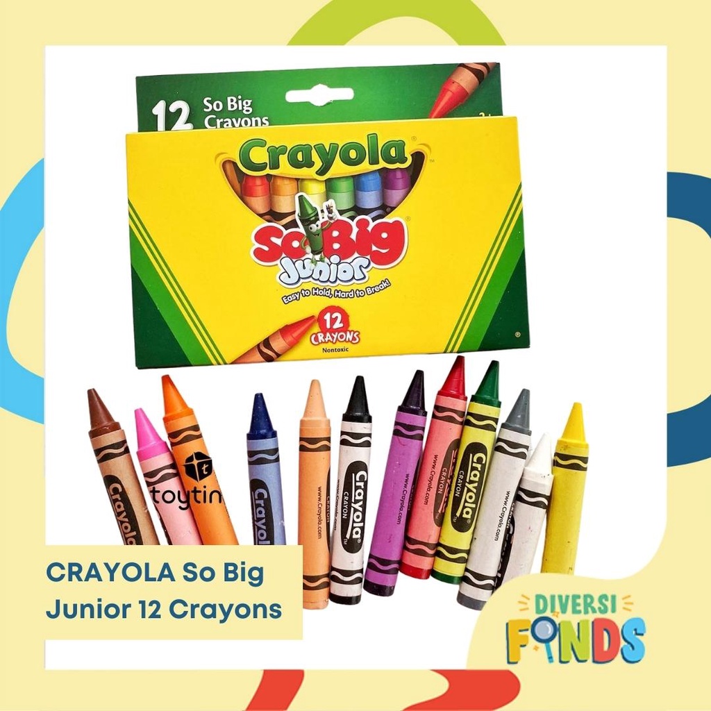 AUTHENTIC Crayola So BIG crayons 8's or Junior 12's- Perfect for kids ...