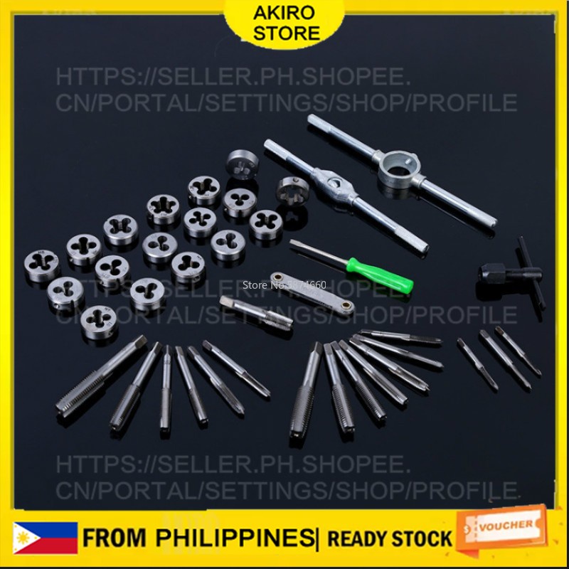 40pcs tap die set M3-M12 Screw Thread Metric Taps wrench Dies wrench screw Threading hand Tools ...