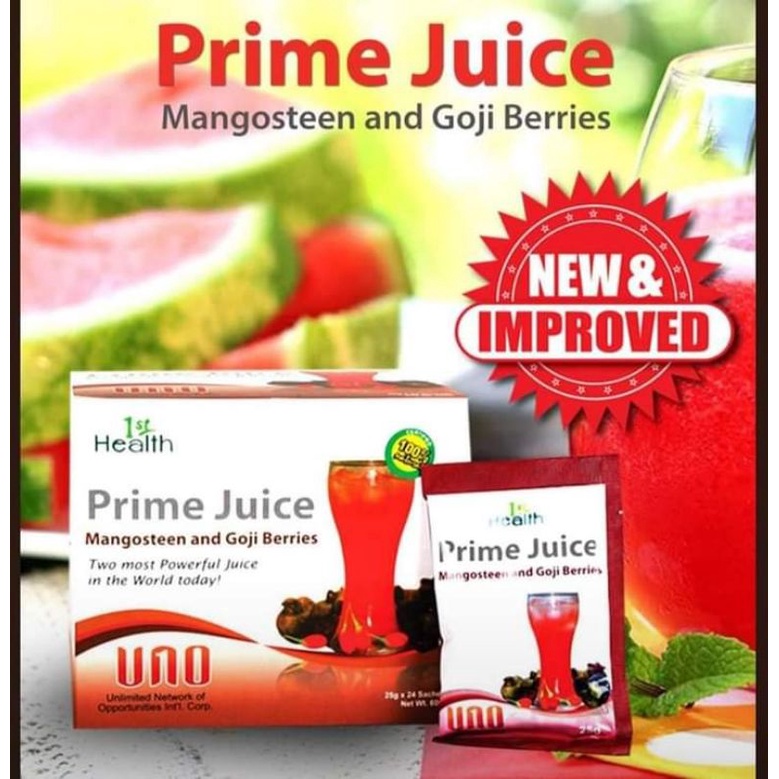 PRIME JUICE UNO WITH MANGOSTEEN AND GOJI BERRY AND WITH STEVIA UNO ...