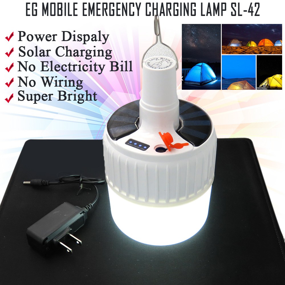EG High Quality Solar Emergency Charging Lamp SL-42 | Shopee Philippines