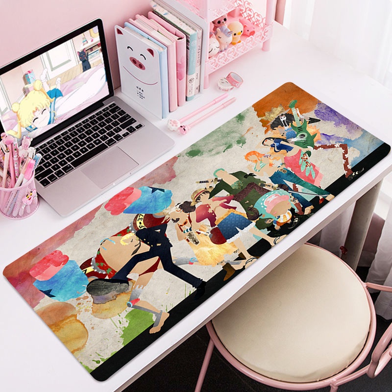 One Piece Mouse Ped Anime Gaming Pad Rubber Keyboard Xxl Large Mousepad ...