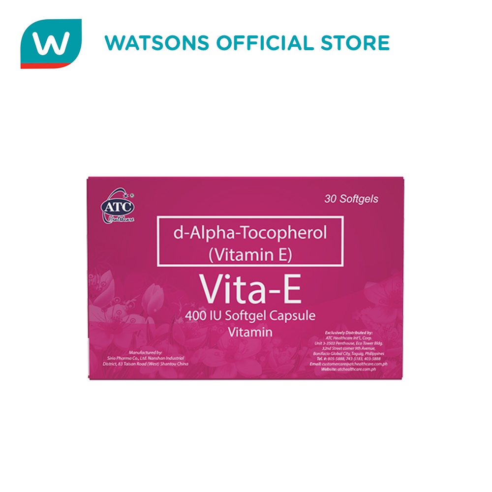 ATC HEALTH Vita E 400 IU 30 Softgel Capsule | Shopee Philippines