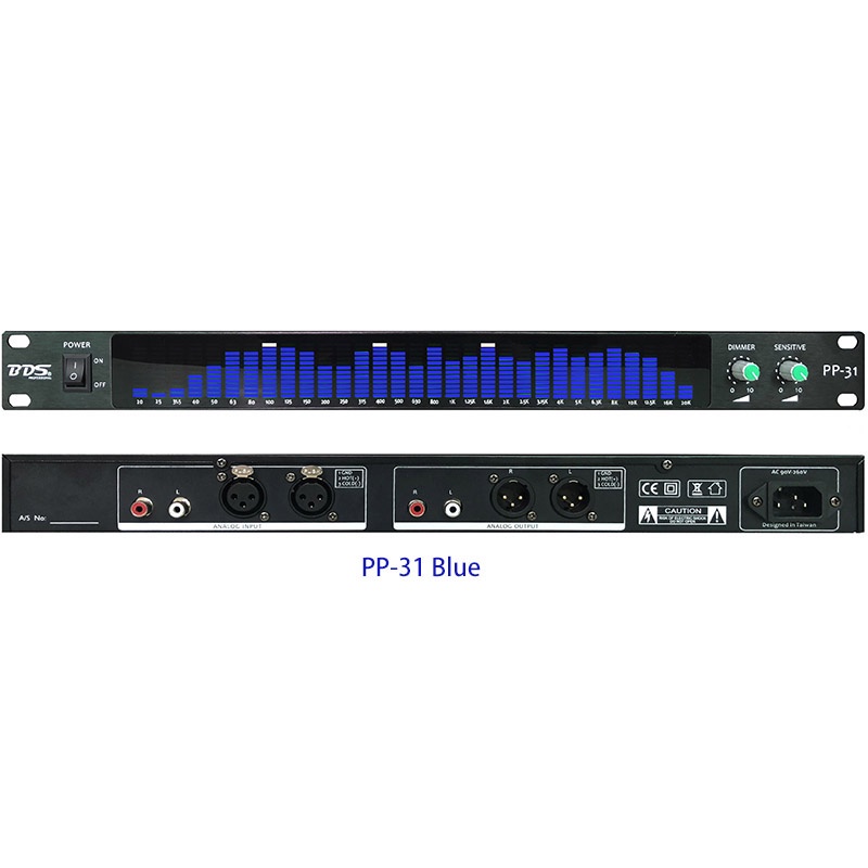 BDS PP-31 1U Rack 1U Digital Spectrum Analyzer LED Display Equalizador ...