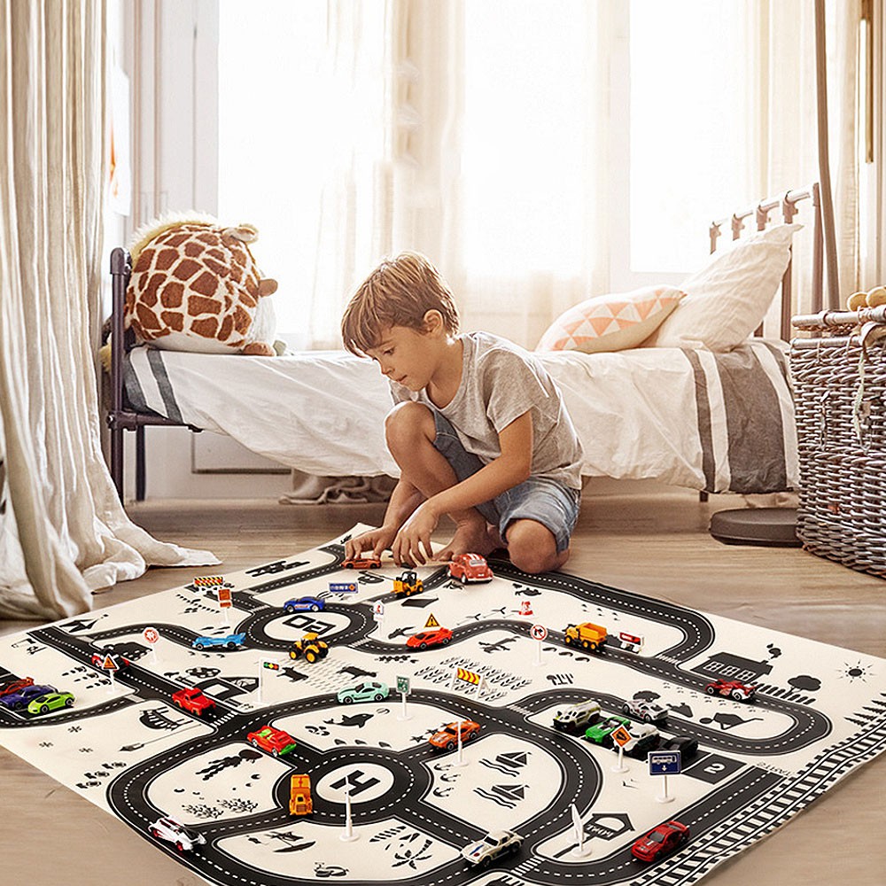 Forever Star Kids Play Map 130*100CM Park Taffic Highway Scene ...