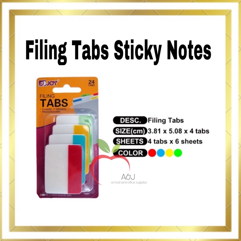 Filing Tabs Sticky Notes | Shopee Philippines