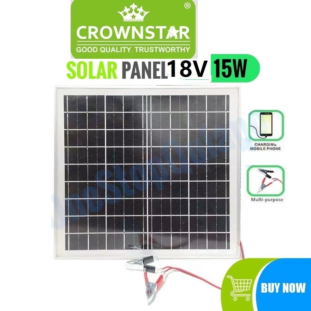 COD Monocrystalline 15W Solar Panel 12V/18 Volt Solar Module Solar Cell ...