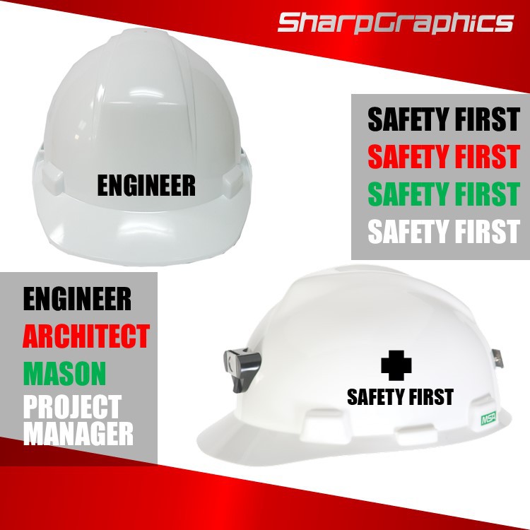 STICKER ONLY | SAFETY FIRST ENGINEER ARCHITECT MASON INSPECTOR PROJECT ...