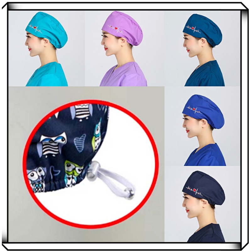 Embroidery surgical cap doctor nurse operating room cap men and women ...