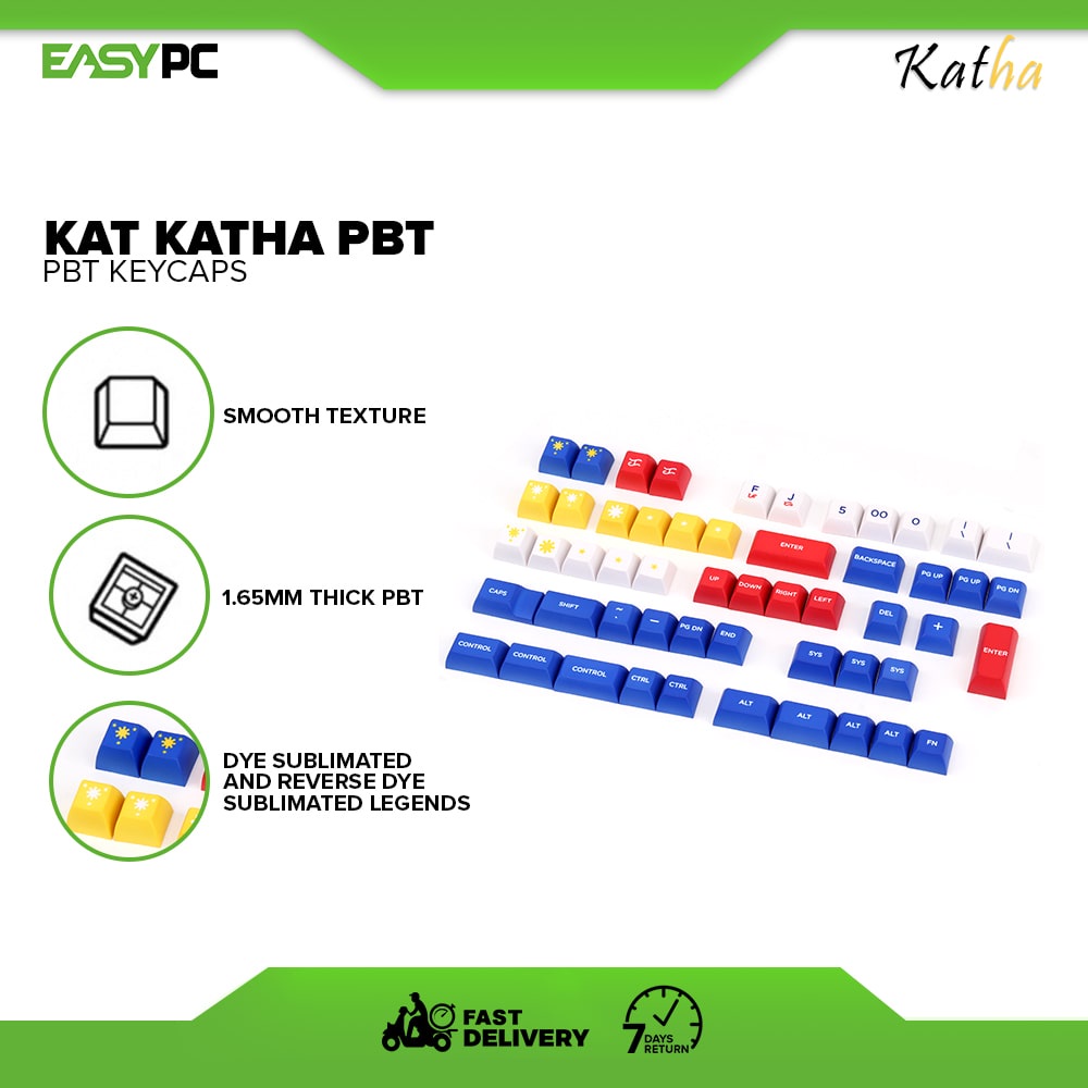 KAT Katha PBT Keycaps, Brand New keycaps, Smooth texture, KAT profile ...