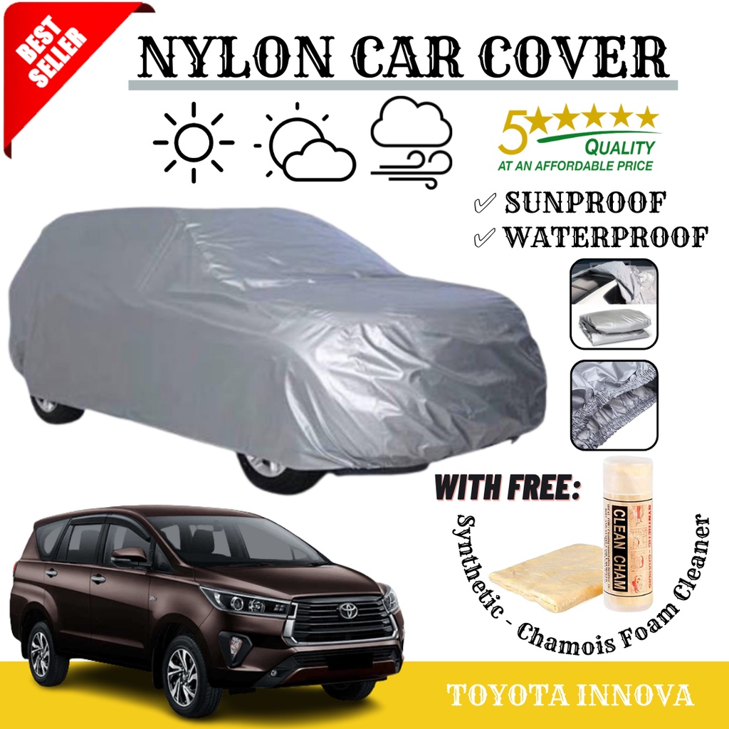 TOYOTA INNOVA CAR COVER NYLON | WATERPROOF | HIGH QUALITY | WITH FREE ...