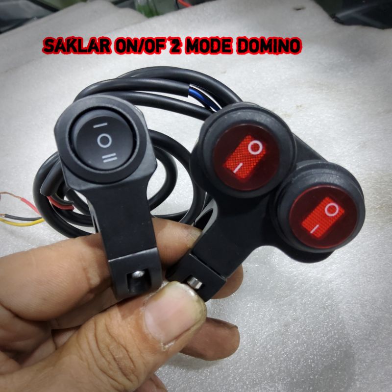 TOMBOL Domino On/Of Button Switch 2 Led light modes / Shooting light ...