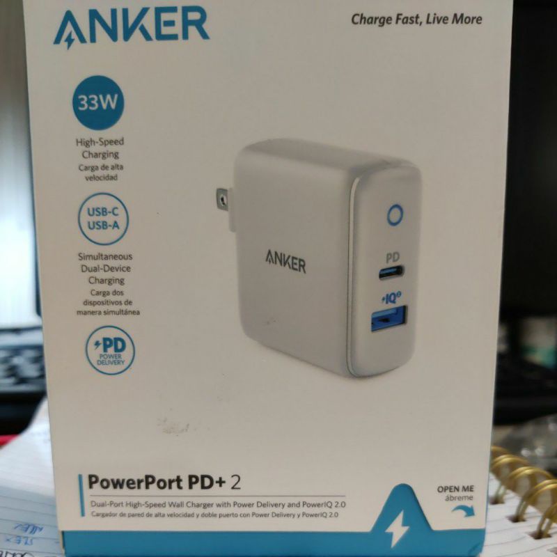 AUTHENTIC!!! ANKER PowerPort PD+2 33W USB-C USB-A | Shopee Philippines