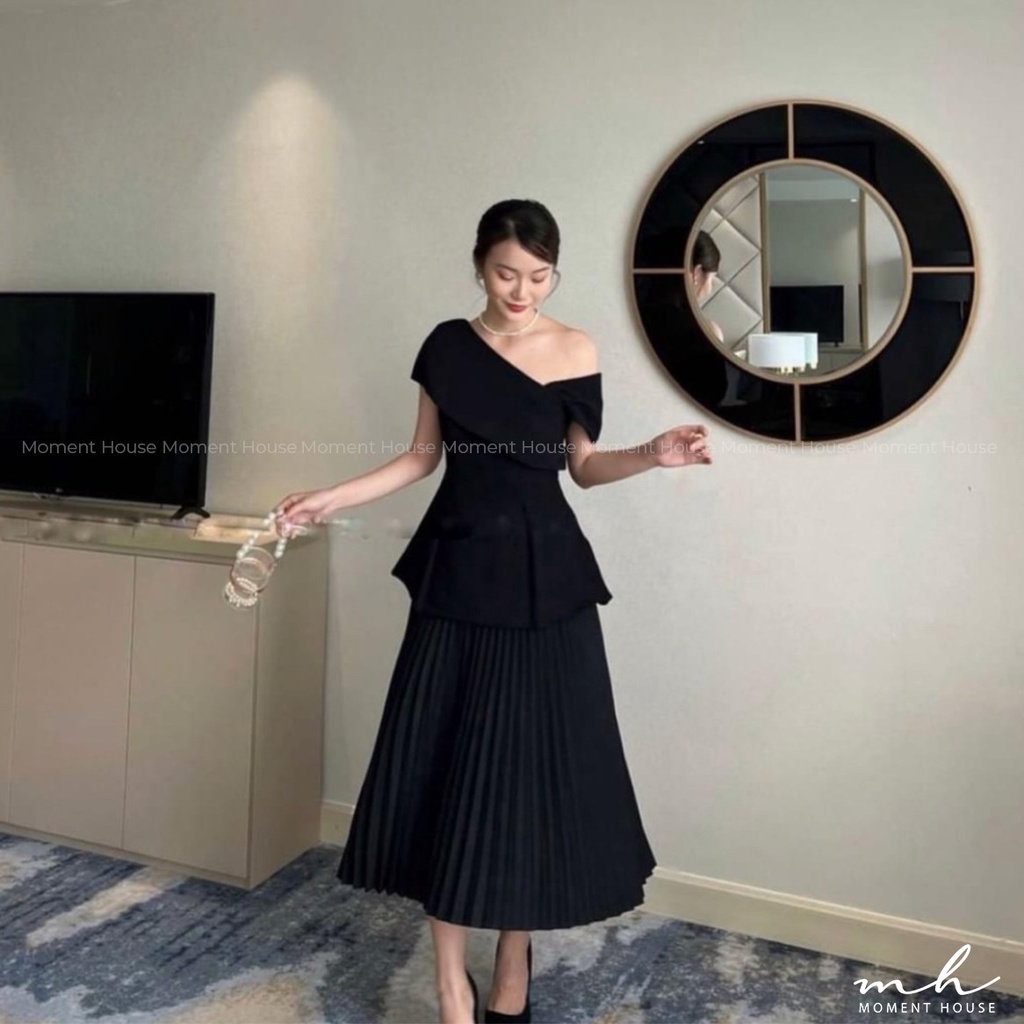 Fan Skirt, long pleated skirt, West back, delicate Hidden water drop ...
