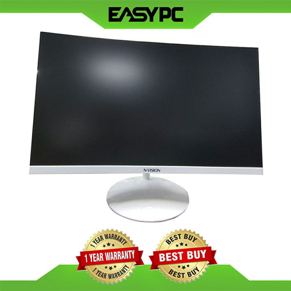 EasyPC| Nvision IN24C25 24 inches 75Hz Curve Monitor| White| VA Curve ...