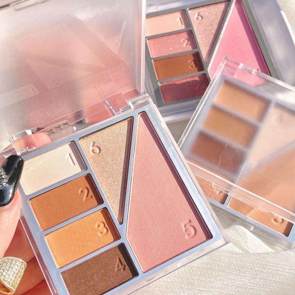 6-color highlighter blush all-in-one eyeshadow palette/long-lasting ...