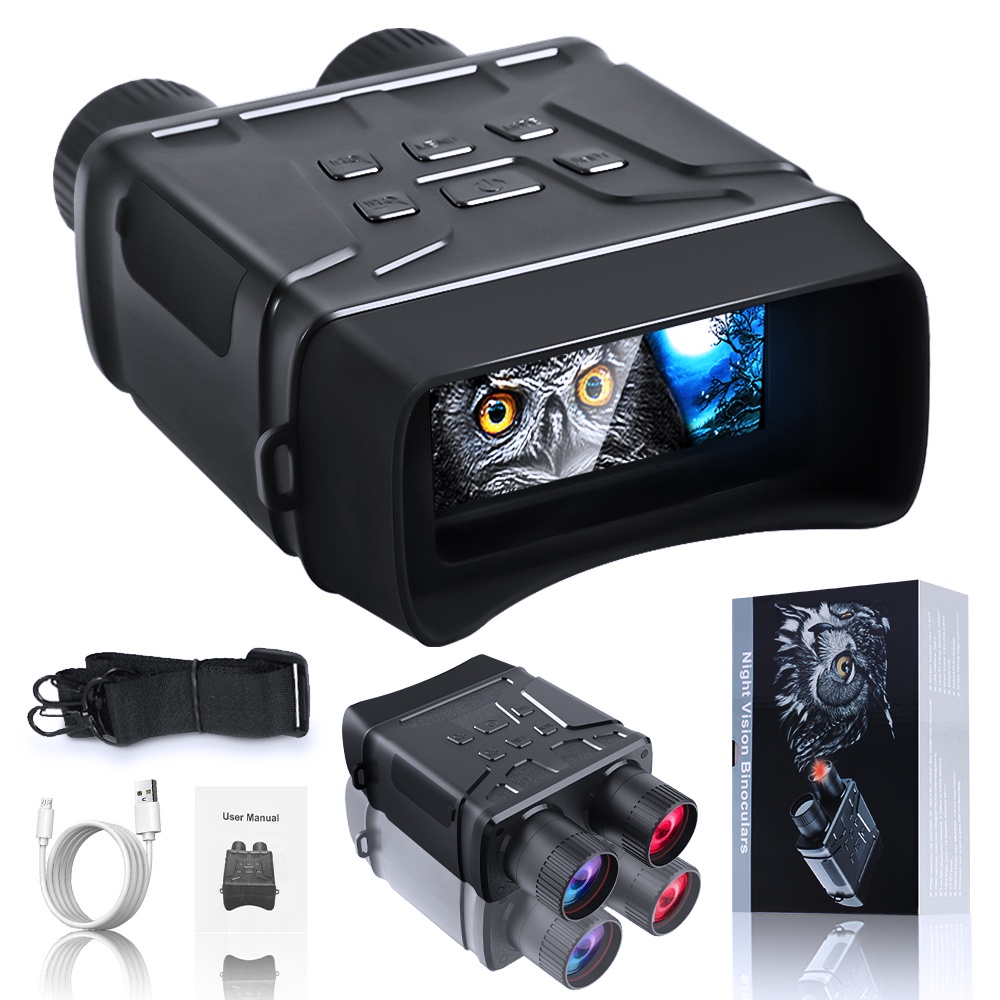 2022 Newest 300M HD Infrared 5x Zoom Night Vision Binocular Telescopic ...