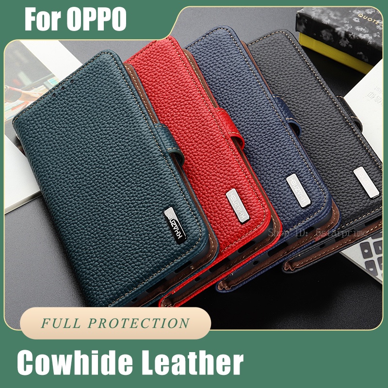 Cow Leather Case OPPO Reno 12F 5G /12 Pro /Reno 11F /11 Pro /Reno 10 Pro+ /Reno 8T /8 Z /Find X5 ...