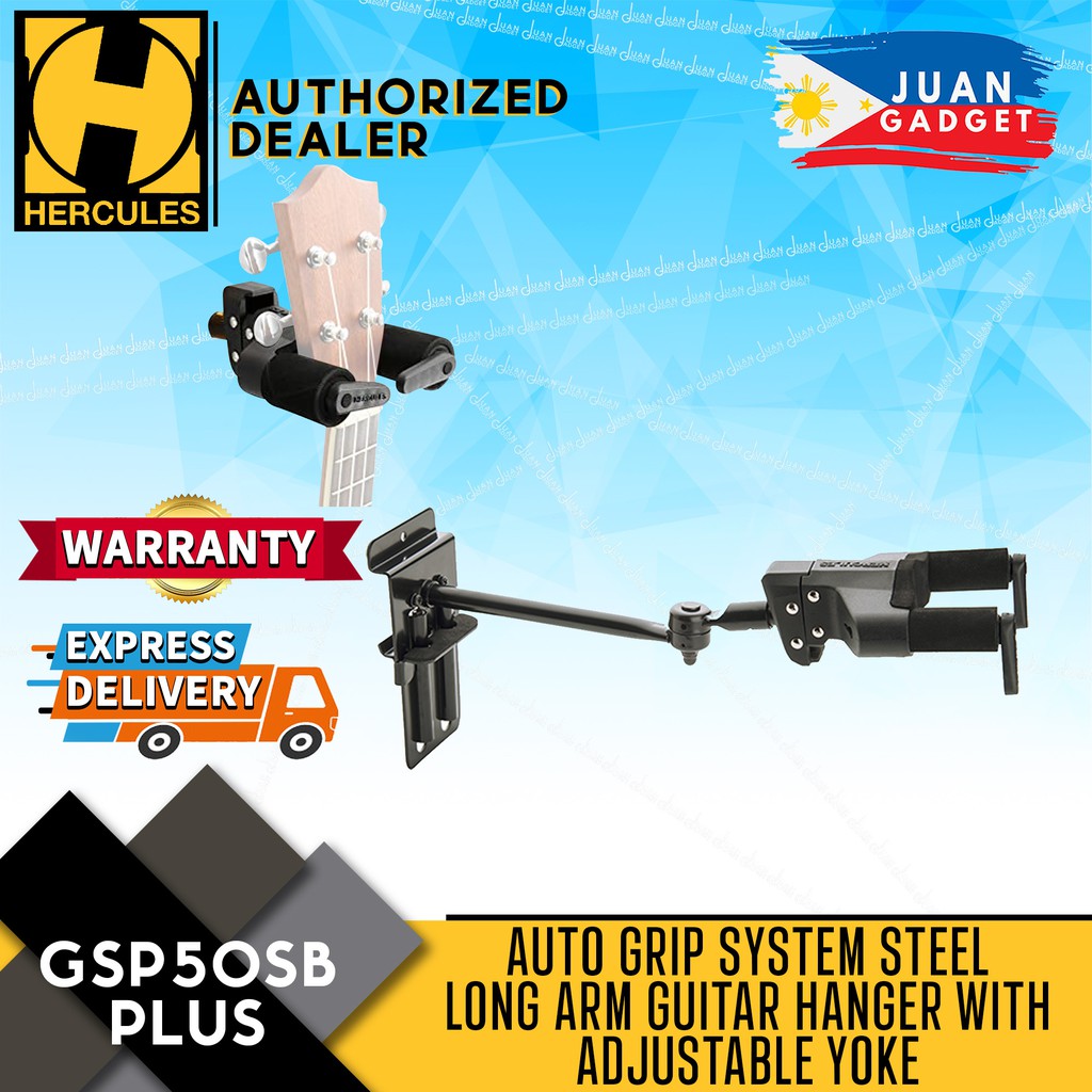 Hercules Auto Grip System AGS Guitar Hanger Slatwall Mount Long Arm ...
