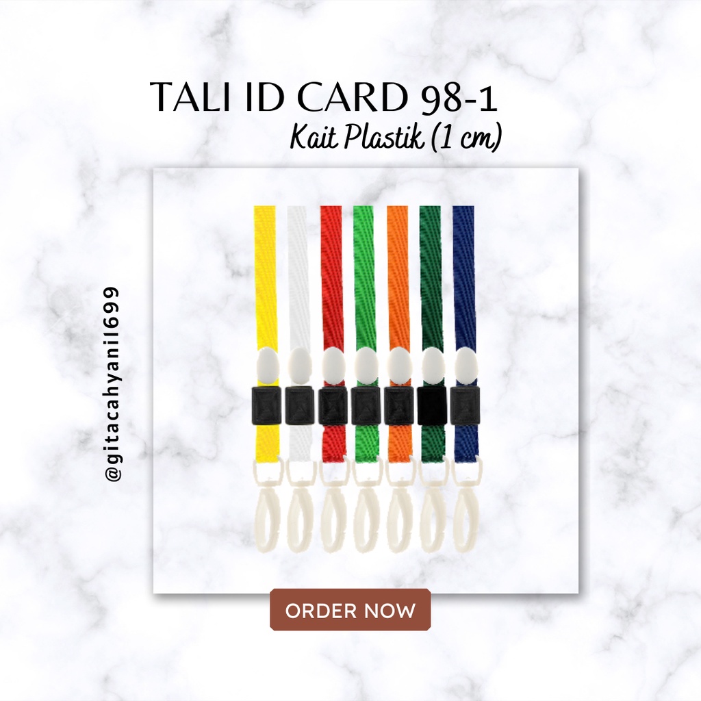 Rope ID CARD Hook Plastic CANTOL 1CM TYPE 98-1 (Price PER 1 PACK ...