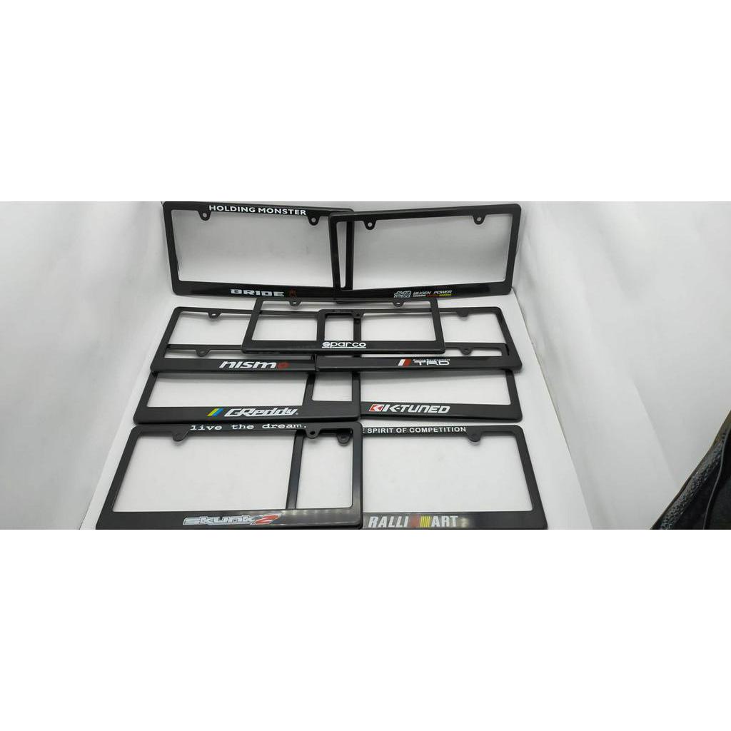 CAR NUMBER PLATE FRAME RALLIART TRD SPARCO MUGEN POWER BRIDE SKUNK2 ...