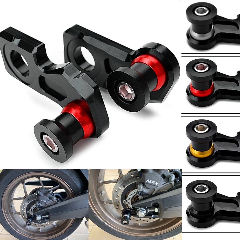 Motorcycle Rear left/right Wheel Fork Axle Slider Swingarm Spools Stand ...