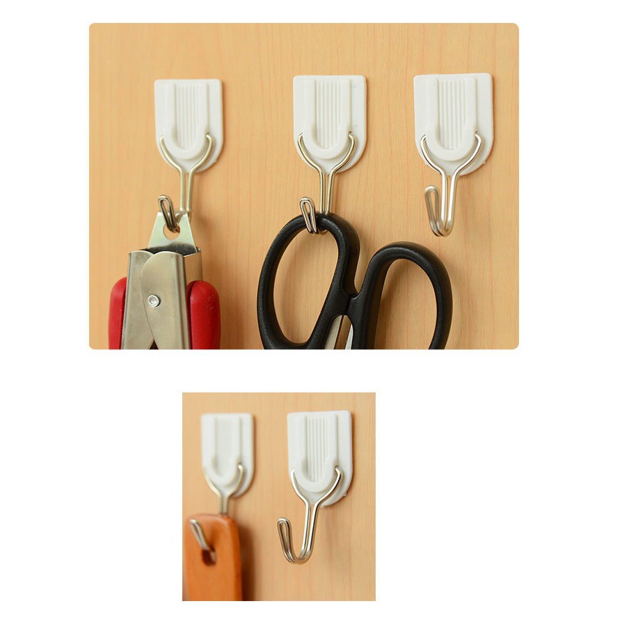 Set of 6 multi-purpose wall hooks | Shopee Philippines