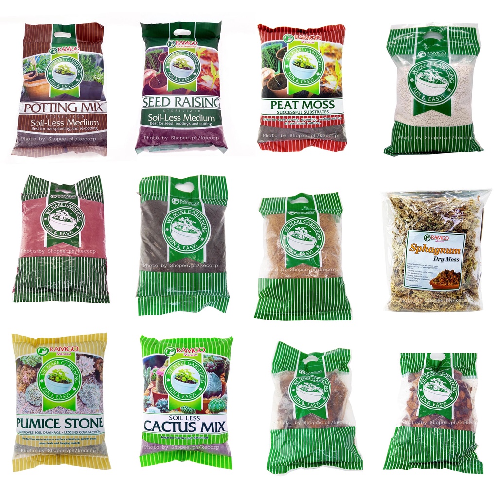 RAMGO GROW MEDIUMS (Soil, Dry Moss, Cubes, Chunks, Pumice, Perlite ...