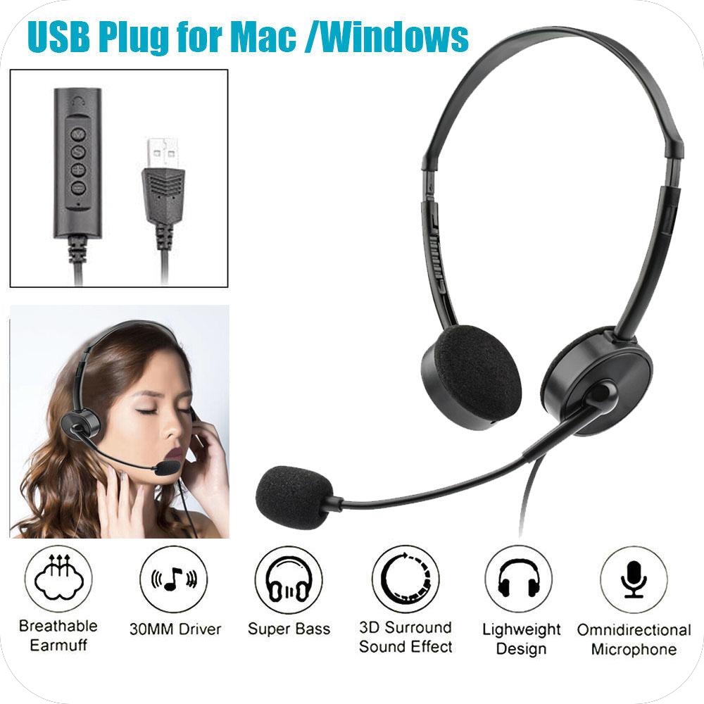 Universal USB Headphone Extra Bass Murah Gaming Noise Canceling Headset ...