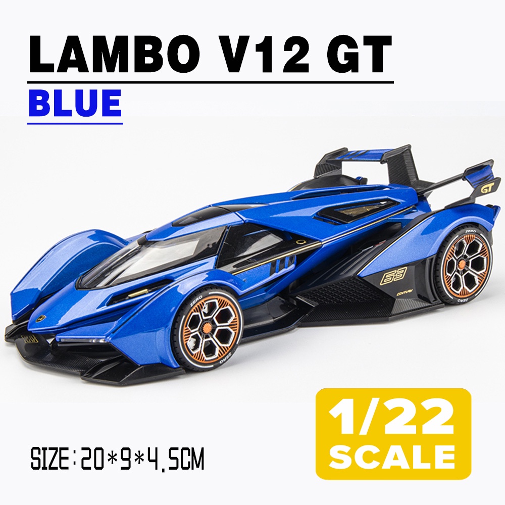 KLT Scale 1/22 Lambo V12 GT Supercar Metal Diecast Alloy Toys Cars ...