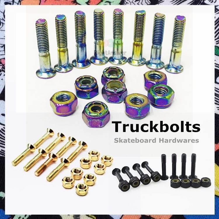 [16PCS] 25mm Truckbolts Skateboard Hardwares Screws Skateboard Bolts ...