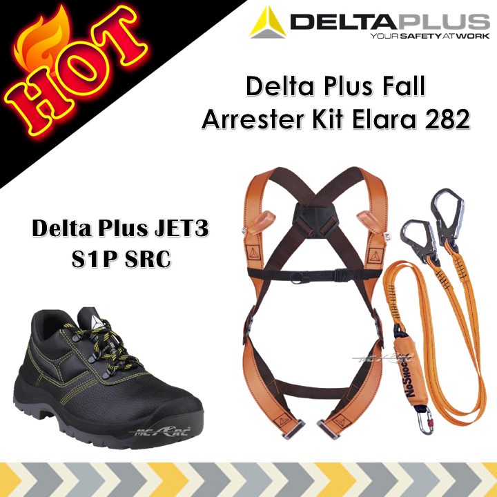 DELTAPLUS Fall arrester Kit [Elara 282] with Delta Plus Jet3 S1P SRC ...