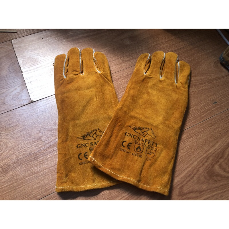 Gnc Safety 14 inch leather welding gloves | Shopee Philippines