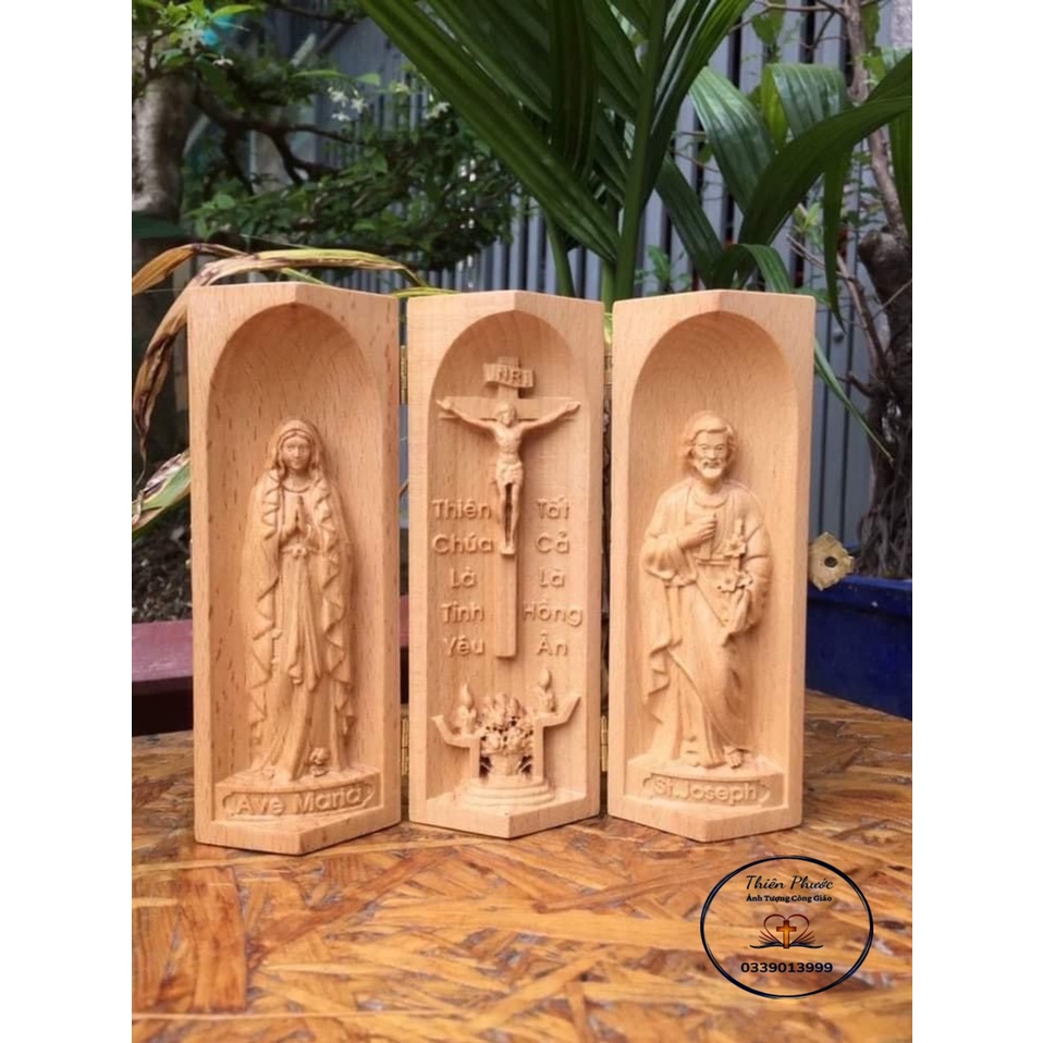 Catholic Altar - Mini Wooden Altar Set for Joseph, Lord, Mother of ...