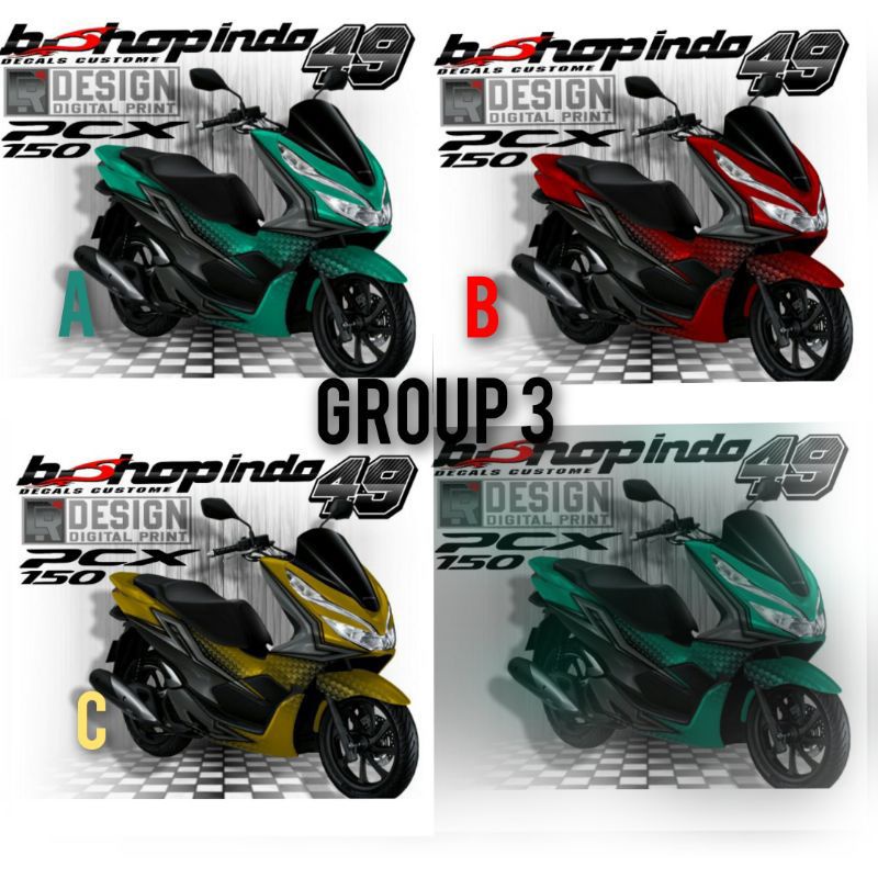 Sticker Decal PCX 150 Full Body Many Collection Of Pictures And Colors ...